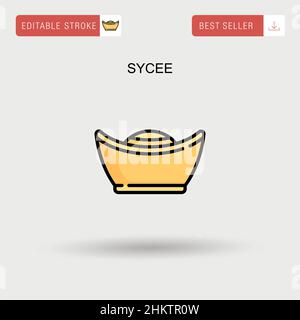 Einfaches Vektorsymbol für Sycee. Illustration Symbol Design Vorlage ...