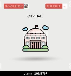 Einfaches Vektorsymbol Rathaus. Illustration Symbol Design Vorlage für ...