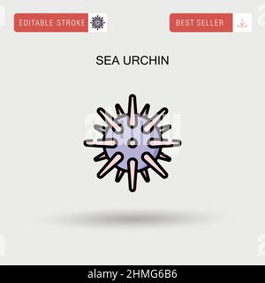 Seeigel einfaches Vektor-Symbol. Illustration Symbol Design Vorlage für ...