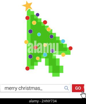 Pixel Lupe Symbol Zeichen Cursor Vektor Illustration Set flach Stil ...