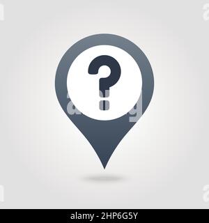 Fragezeichen pin Symbol Karte. Kartenzeiger. Karte Markierungen. Vector ...