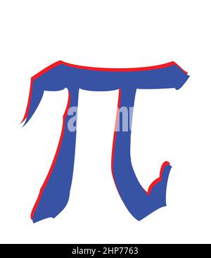 Pi-griechischen Buchstaben. Symbol für Pi isoliert Vector Illustration ...