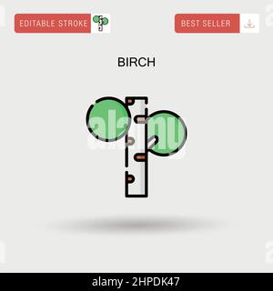 Einfaches Vektor-Symbol für Birke. Illustration Symbol Design-Vorlage ...