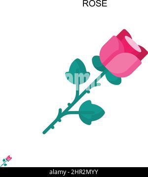 Einfaches Vektorsymbol für Rosen. Illustration Symbol Design Vorlage ...
