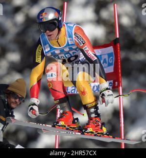 Erik Guay aus Kanada startet am Mittwoch, den 27. November 2013, beim ...
