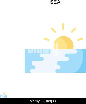 Einfaches Vektorsymbol Meer. Illustration Symbol Design Vorlage für Web ...