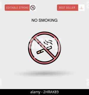 Einfaches Vektor-Symbol für Rauchverbot. Illustration Symbol Design ...