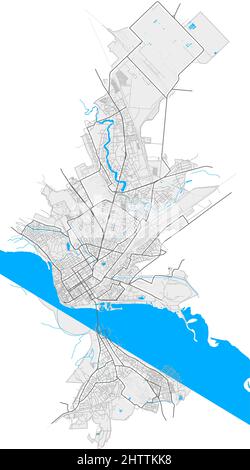 Kremenchuk Stadt (Ukraine, Poltava Oblast) Karte Vektorgrafik, Skizze ...