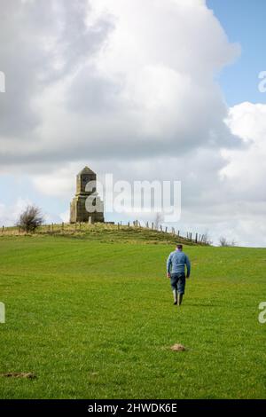 Das John Wedgwood Memorial Monument auf Bignall Hill in der Red Street ...