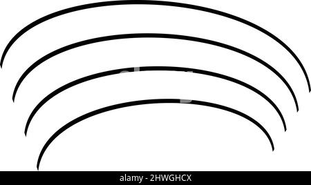 Gebogene abstrakte gebogene Linien, Streifen-Element - Stock-Vektor ...