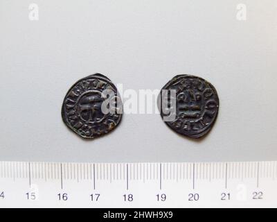1 Denier von Guy II de la Roche aus Theben. Herrscher: Guy II de la ...