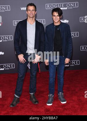 Cameron Mathison und Lucas Mathison kommen bei Lucasfilms Weltpremiere ...