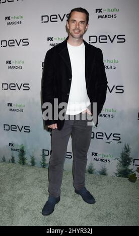 Jarred Kjack bei der FX auf Hulus 'Devs' Los Angeles Premiere, die am 2 ...