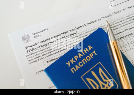 2022 Polnischer Ausweis. PESEL. Persönliche Identifikationsnummer in ...