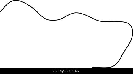 Zufällige Wicklung, gewundene Linie. Winkige, gewellte, geschwungene ...