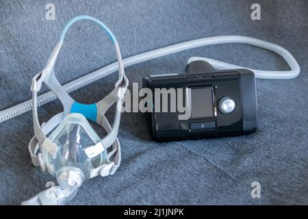 CPAP-Maske mit Vollmaske cpap-Maschine gegen obstruktive Schlafapnoe ...