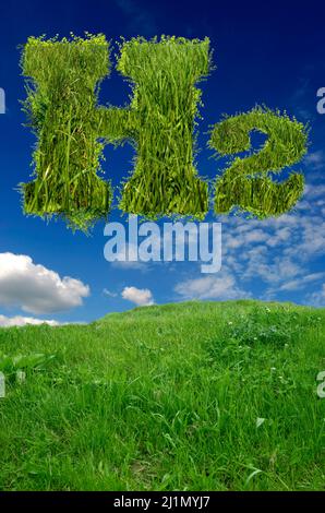 Konzept für die chemische Formel Wasserstoff H2 Stockfotografie - Alamy
