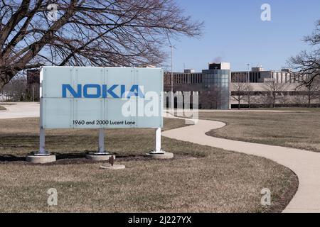 Naperville - ca. März 2022: Einrichtung der Nokia Bell Labs ...
