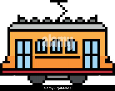 vektor Pixel Art Wagon isoliert Cartoon Stock-Vektorgrafik - Alamy