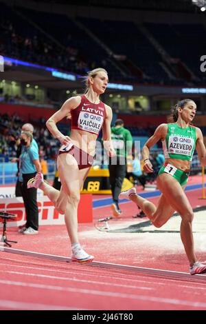 Gunta Vaičule nimmt an den 400 Metern der Leichtathletik ...