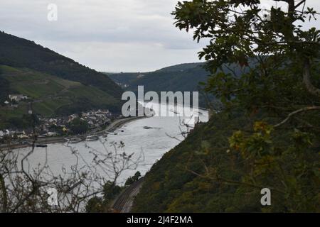 Rhein, Bingen am Rhein, Strom, Fluss, großer Fluss, Big River, Schlucht ...