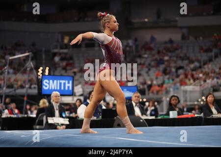 Fort Worth, Texas, USA. 16. April 2022. Jaylene Gilstrap von der ...