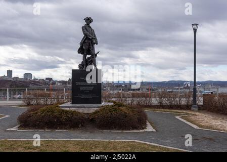 Skulptur des Chevalier-de-Levis auf der Terrasse des Chevalier-de-Levis ...