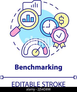 Symbol für Benchmarking-Übersicht. Thin Line Concept Element aus der ...