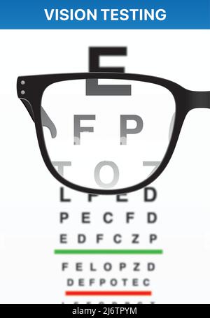 Auge Test Chart Vektor. E Chart. Vision Prüfung. Optiker prüfen ...