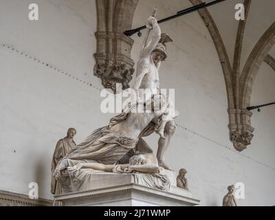 Pio Fedi Statue - die Vergewaltigung der Polyxena an der Loggia dei ...