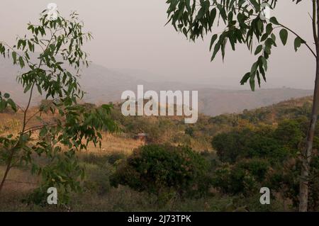 Blick vom Thyolo Escarpment, Chikwawa District, Malawi, Afrika - das ...