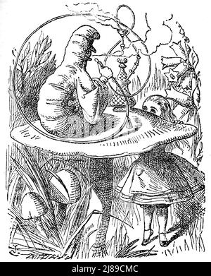 Hookah rauchende Raupe aus Alice Wunderland Kunstobjekt in Outdoor ...