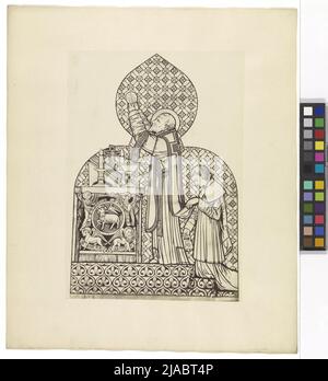 Graz - Lazaristenkirche - Karton des Glasmales: Szene aus dem Leben des ...