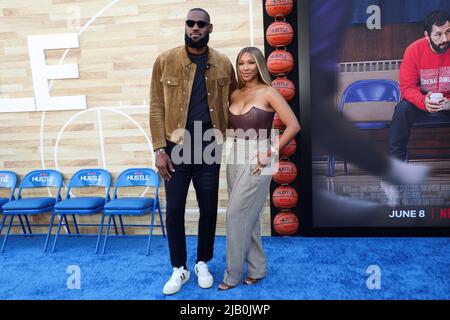 LeBron James and wife Savannah Brinson attend the world premiere of ...