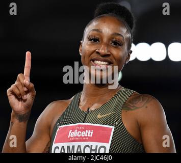 Puerto Rico's CAMACHO-QUINN Jasmine celebrates after winning the Women ...