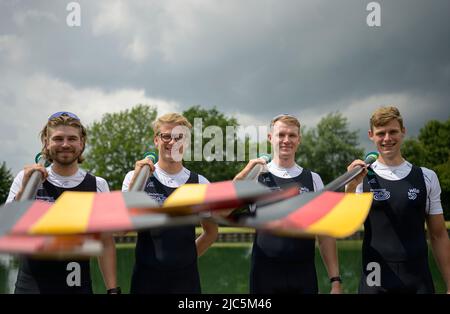 Coxless Four left to right Theis HAGEMEISTER, Malte GROSSMANN, Max JOHN ...