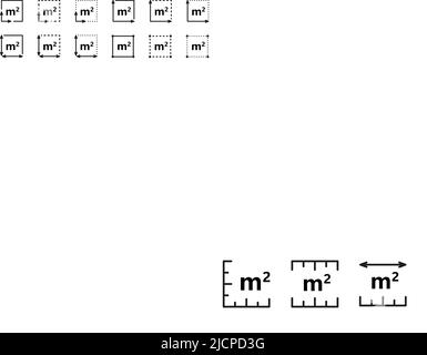 Quadratmetersymbol. m2 Zeichen. Flache Fläche in Quadratmetern. Symbol ...