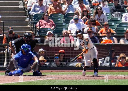 Der San Francisco Giants Infielder Tiroo Estrada (39) auf der zweiten ...