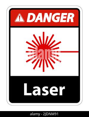 Gefahr Laser Symbol Zeichen Symbol Zeichen isolieren auf transparentem ...