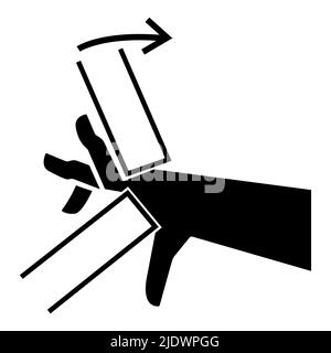 Hand Crush Quetschpunkt Symbol Zeichen Isolieren auf weißem Hintergrund ...