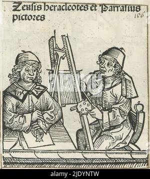 Zeuxis und Parrhasius, Zeusis heracleotes et Parrasius pictores (Titel ...