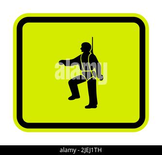 PSA-Symbol.Sicherheitskabelbaum muss getragen werden Symbole Zeichen ...