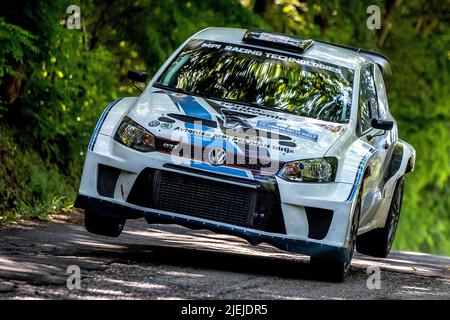 Darko Peljhan und Matej Car of Slovenia im VW Polo RN4 während des ...