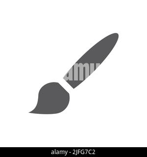 Pinsel-Symbol-Vektor, gefüllt flaches Zeichen, solides Piktogramm ...