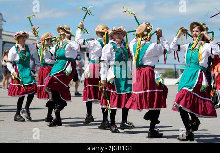 Mitglieder von Taeppas Tump Morris treten während des Victory Morris ...