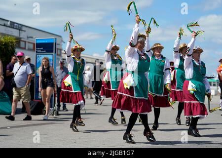 Mitglieder von Taeppas Tump Morris treten während des Victory Morris ...