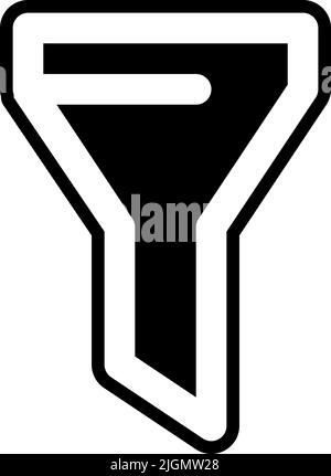 Wasserfilter-Konzept-Symbol, lineare isolierte Illustration, dünne ...