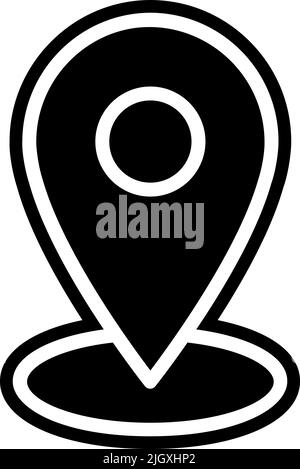 Glyph-Symbol für Tankstelle, Navigation und Karte, Tankstelle mit Pin ...