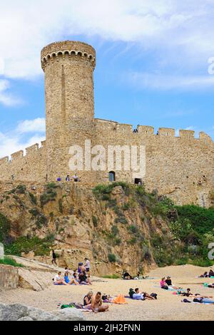 Tossa de Mar Codolar Strand Platja in Katalonien-Spanien-Costa Brava ...