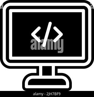 Computer Programmiersprache bunte Symbol. Hallo Welt Code auf dem ...